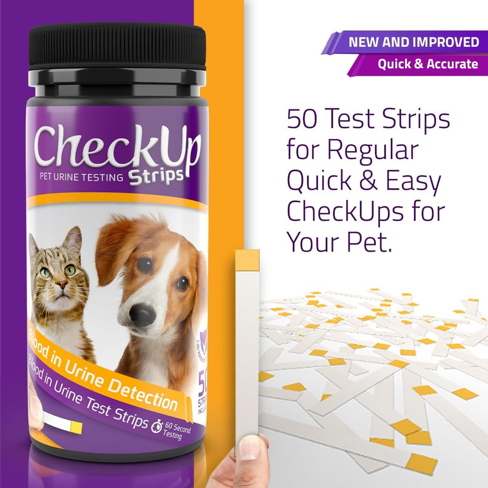 CheckUp Blood in The Urine Test Strips for Cats & Dogs